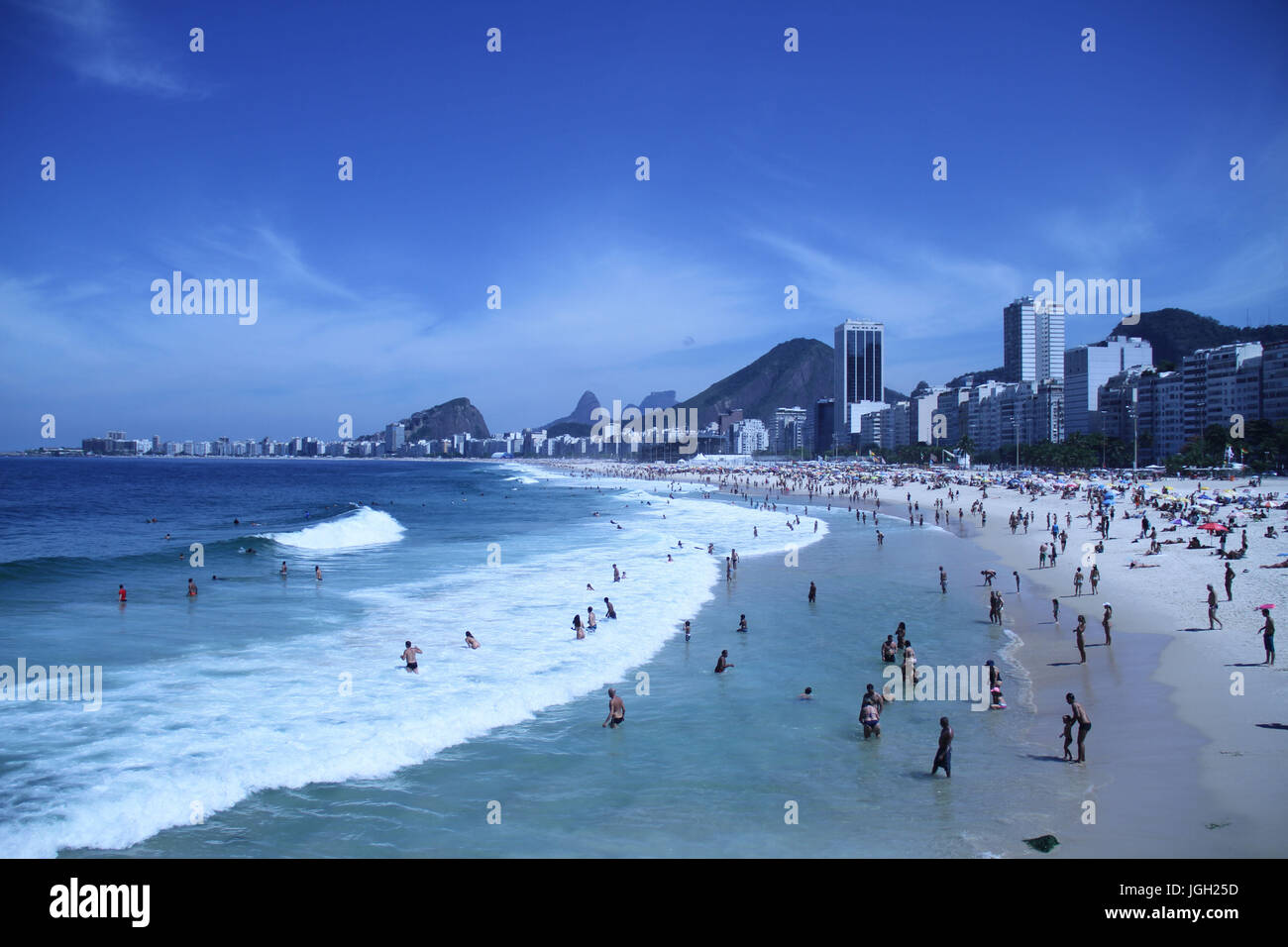 People, Tourists, Leme Beach, 2016; Leme; Rio de Janeiro, Brazil Stock ...
