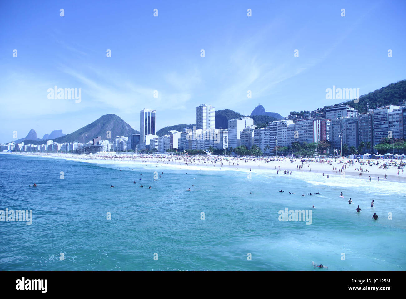 People, Tourists, Leme Beach, 2016; Leme; Rio de Janeiro, Brazil Stock ...