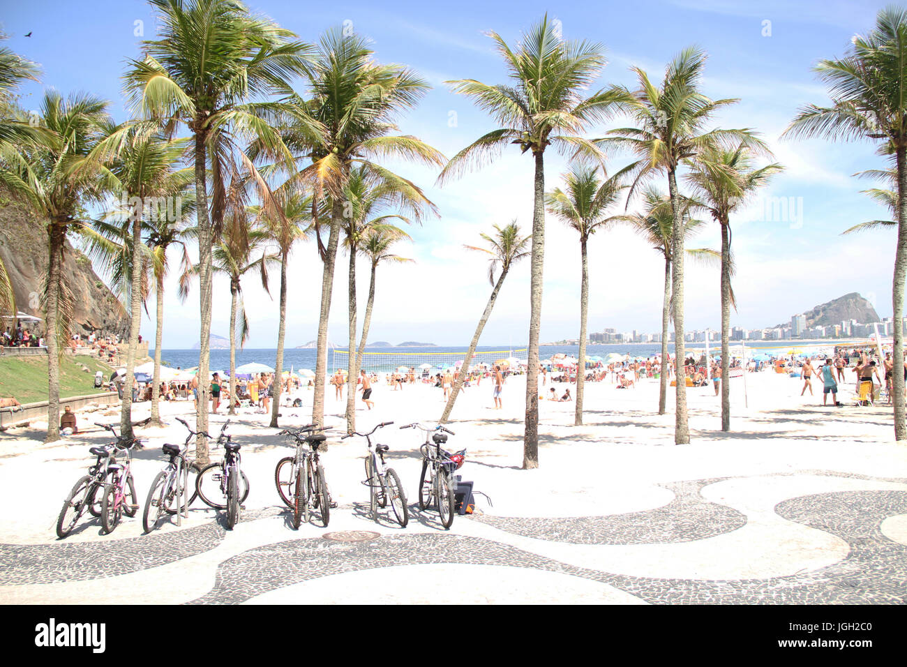 People, Tourists, Leme Beach, 2016; Leme; Rio de Janeiro, Brazil Stock ...