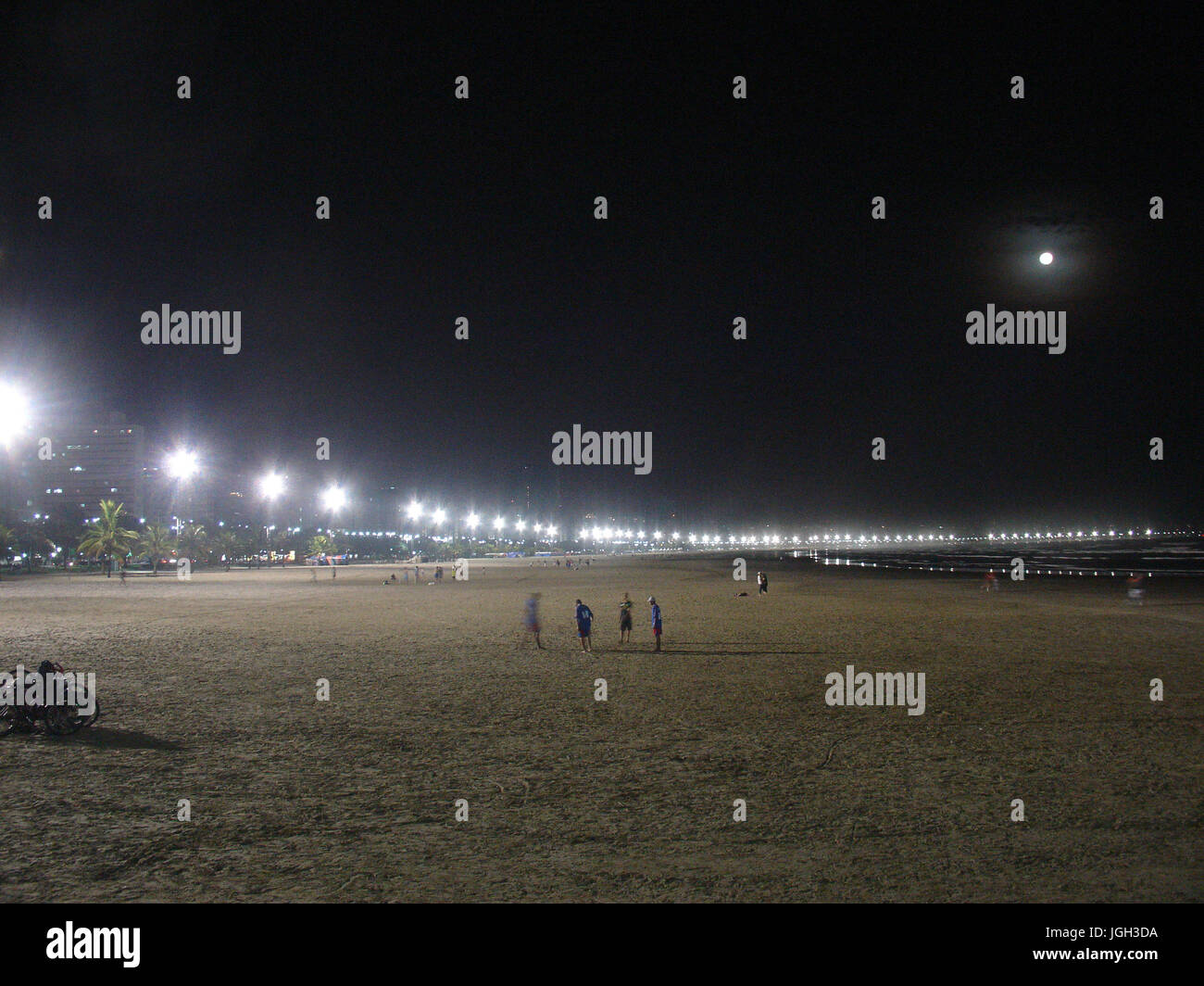 night, Point Surfer, Channel 1, beach, 2010, coast, Santos, São Paulo ...