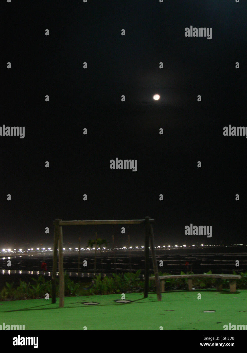 night, Point Surfer, Channel 1, beach, 2010, coast, Santos, São Paulo ...