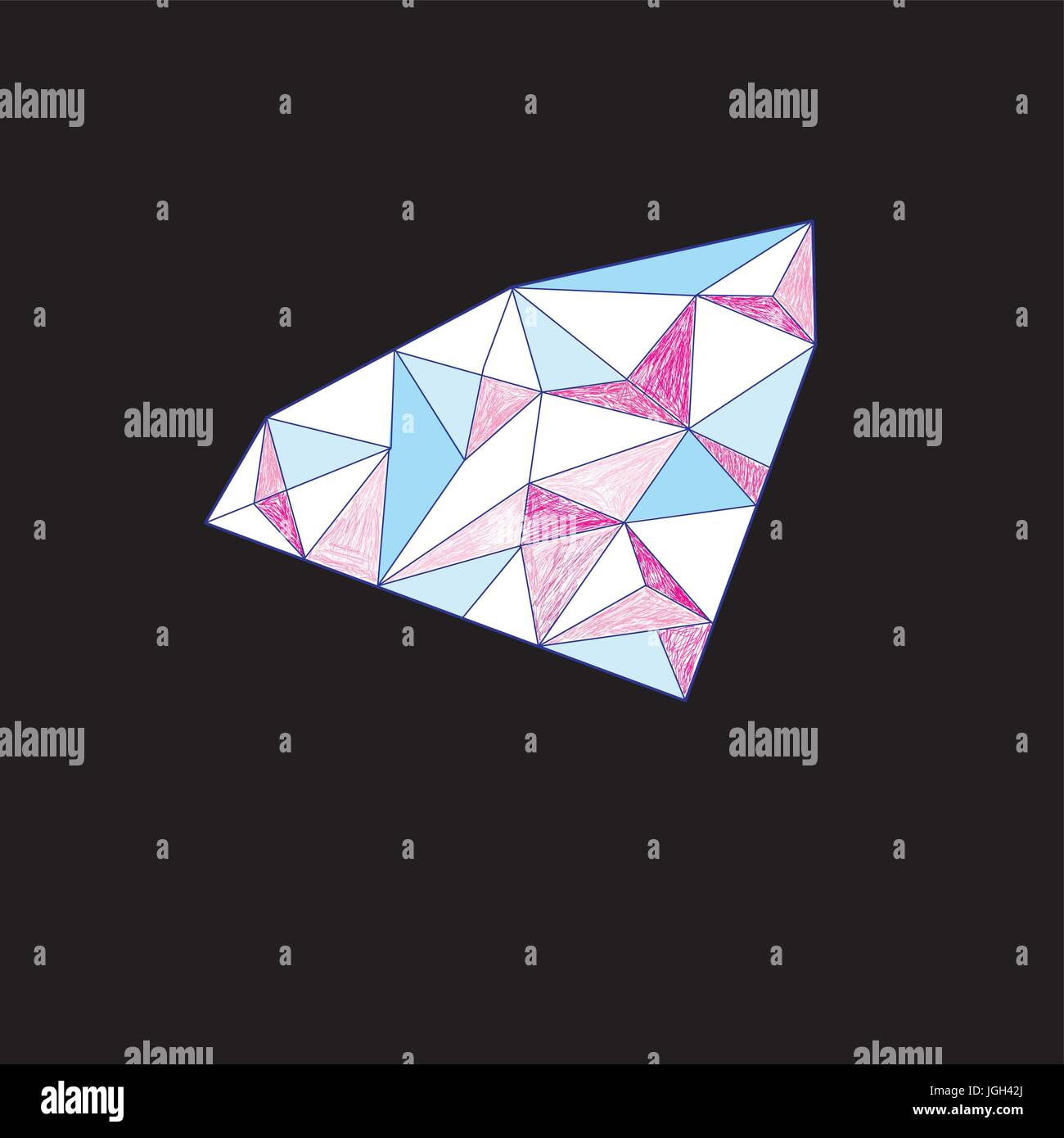Graphics vector crystal on a dark background Stock Vector Image & Art ...
