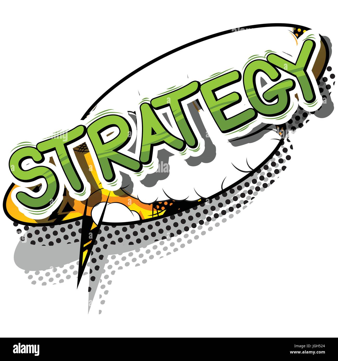 Strategy - Comic book style phrase on abstract background Stock Vector ...