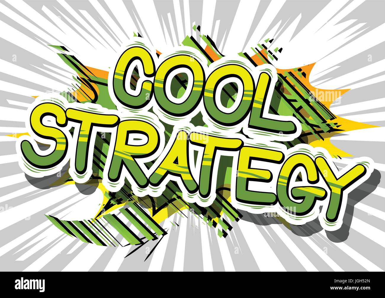 Cool Strategy - Comic book style phrase on abstract background Stock ...