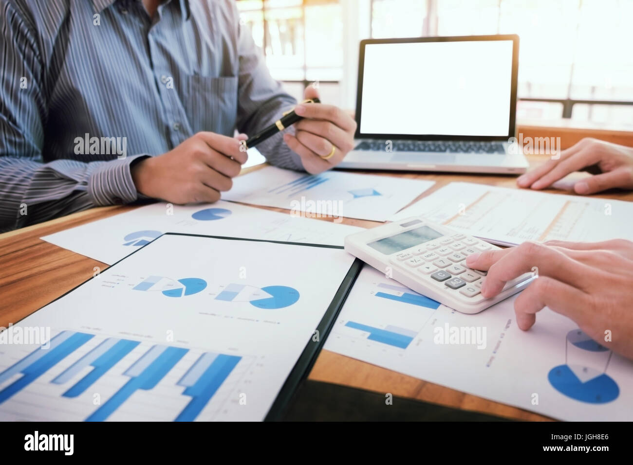 Administrator business man financial inspector and secretary making ...