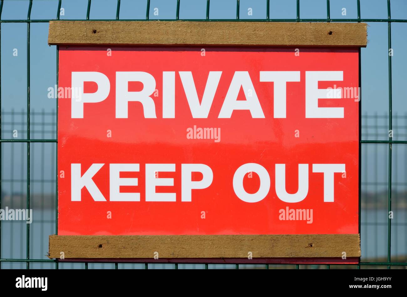 Red keep out sign hi-res stock photography and images - Alamy