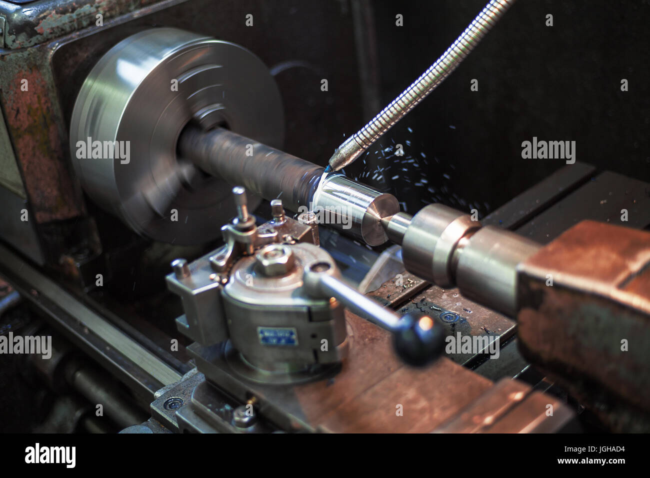 Details of manufacturing industrial machine, closeup view Stock Photo ...