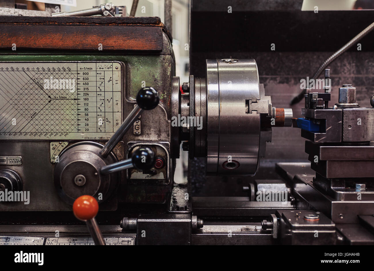 Details of manufacturing industrial machine, closeup view Stock Photo ...