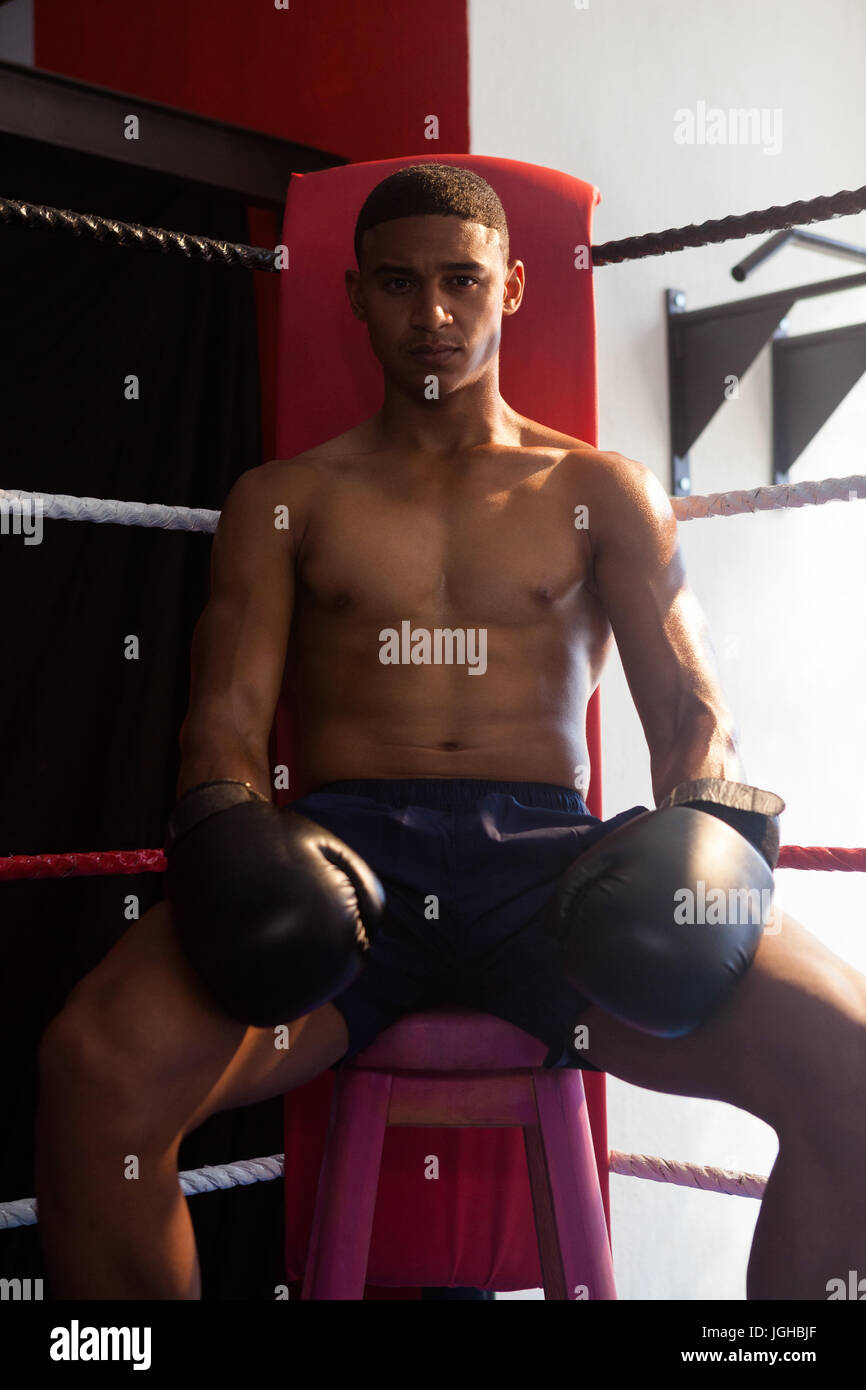 Man Boxing Gloves Sitting High Resolution Stock Photography and Images ...