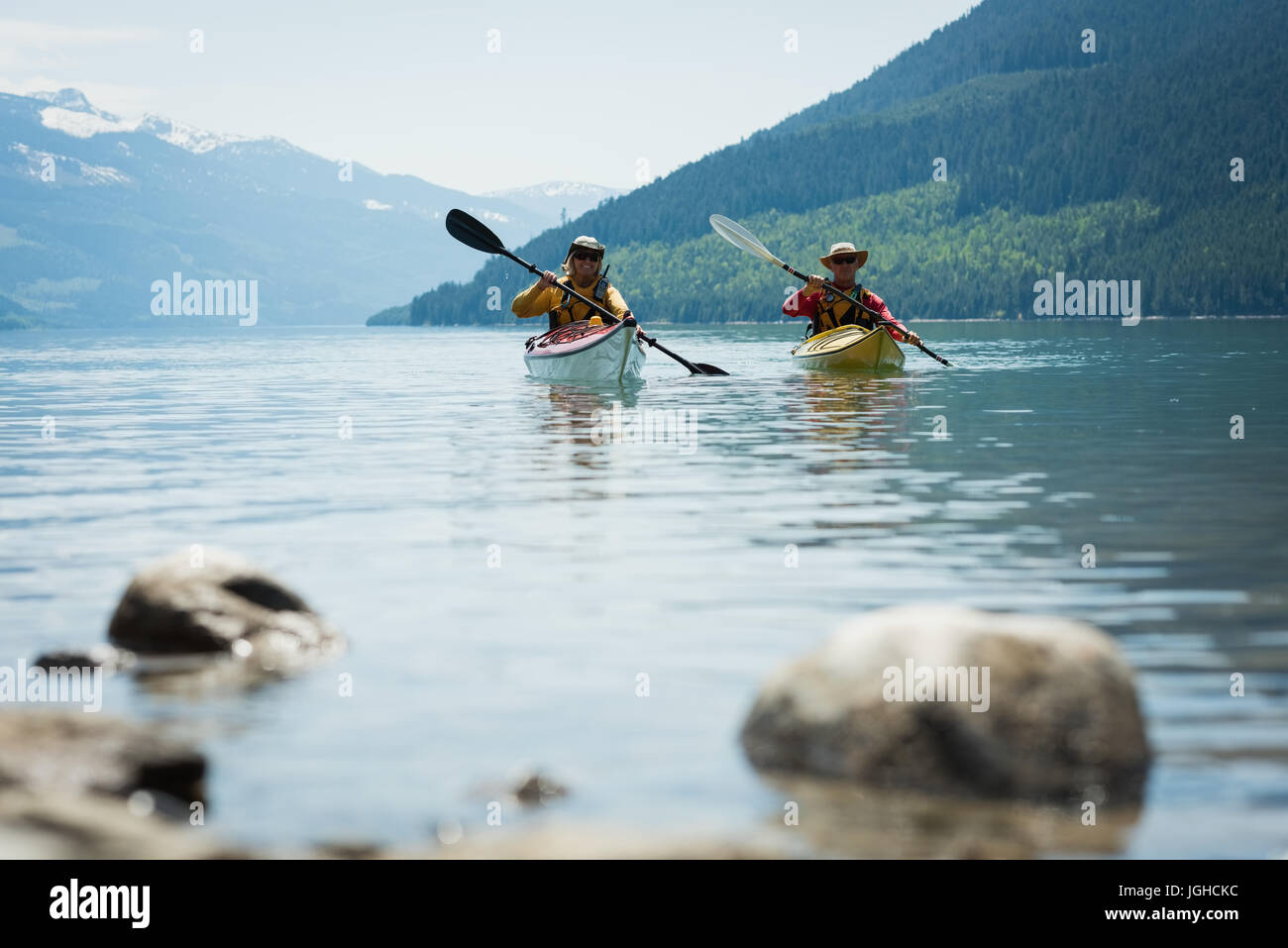 Mountains and water from kayak hi-res stock photography and images - Alamy