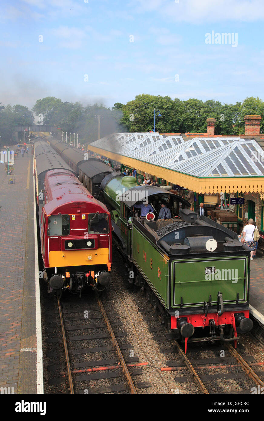 Heritage steam railway, Sheringham station, North Norfolk Railway ...