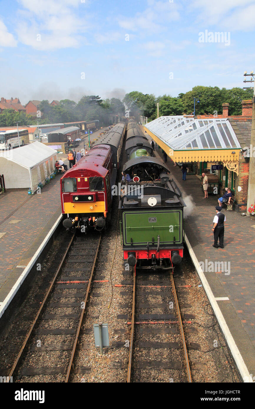 Heritage steam railway, Sheringham station, North Norfolk Railway ...
