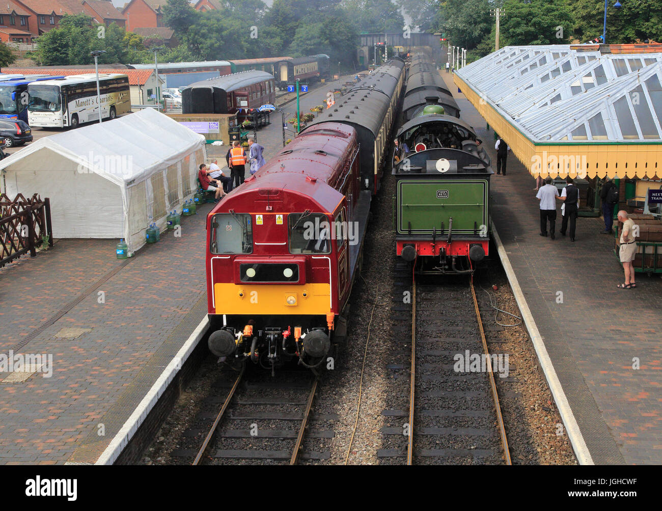 Heritage steam railway, Sheringham station, North Norfolk Railway ...