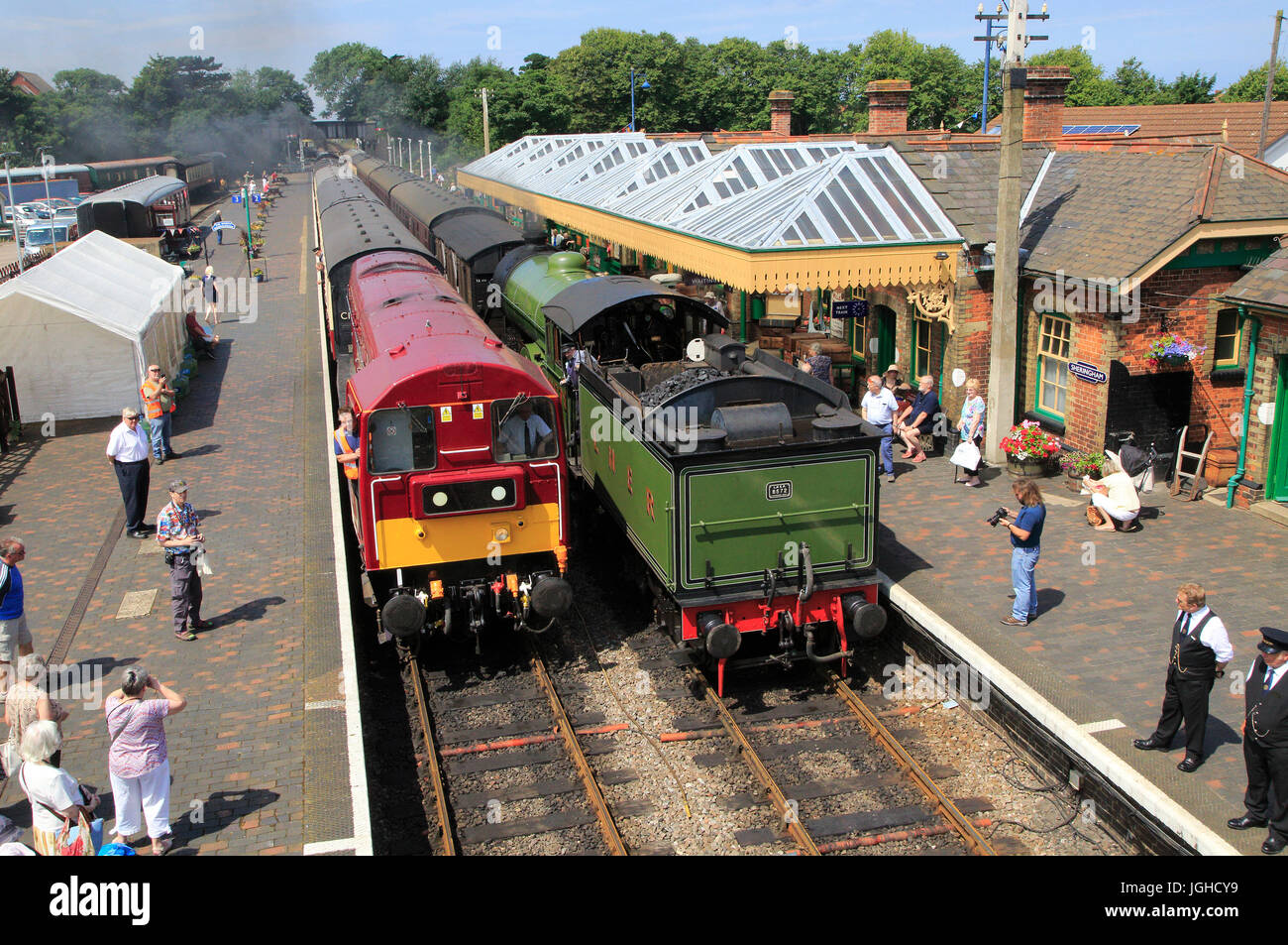 Heritage steam railway, Sheringham station, North Norfolk Railway ...