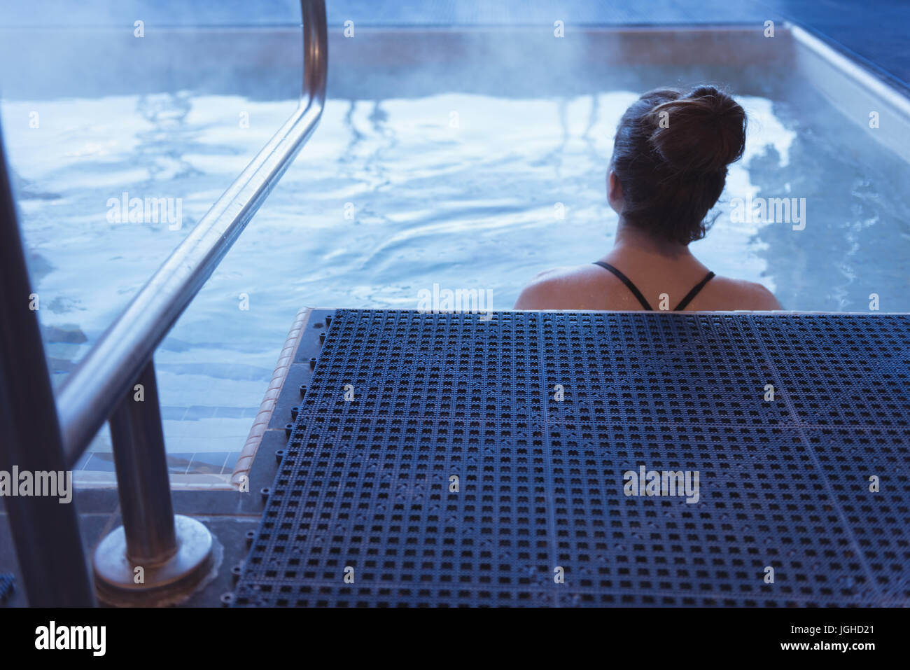 Woman relaxing hot tub hi-res stock photography and images - Alamy