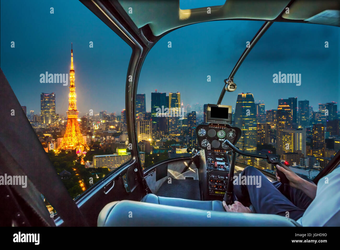Tokyo Tower Helicopter Stock Photo - Alamy