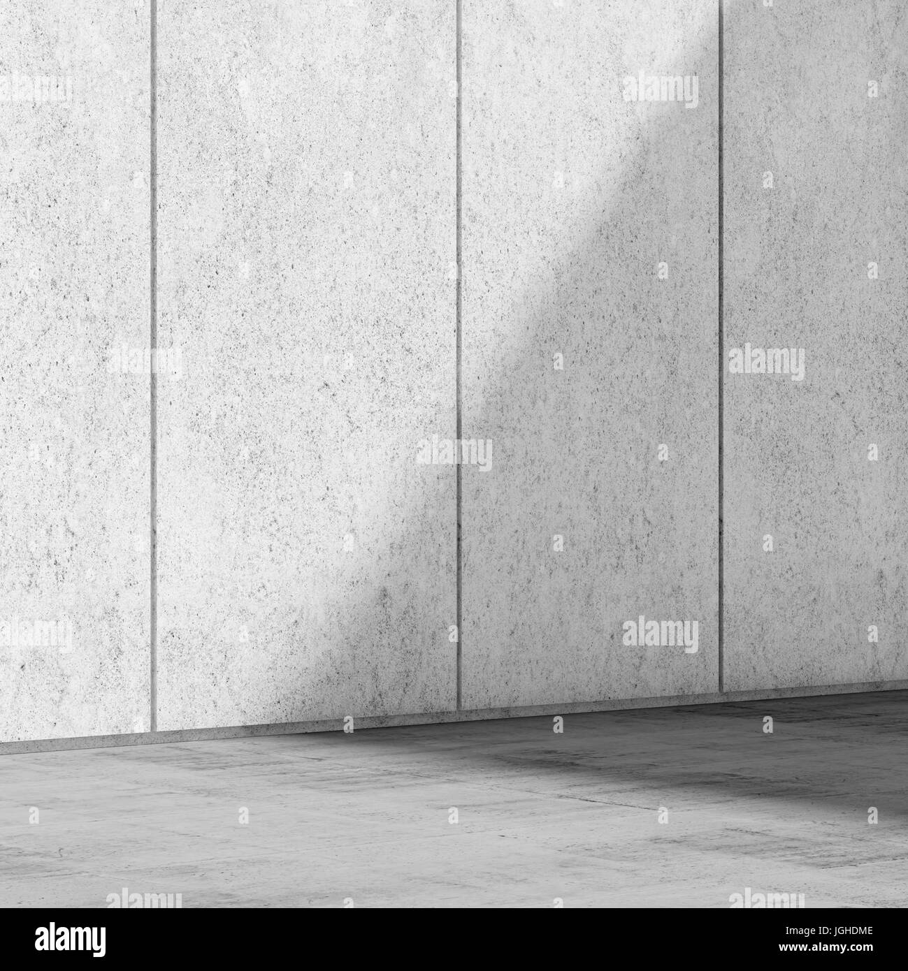 Abstract square empty white interior background with shadow corner over ...