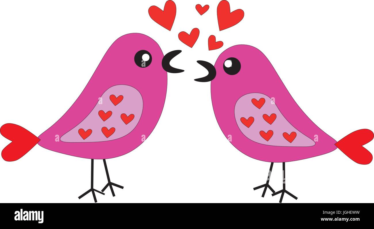 Love Birds Kissing Clipart