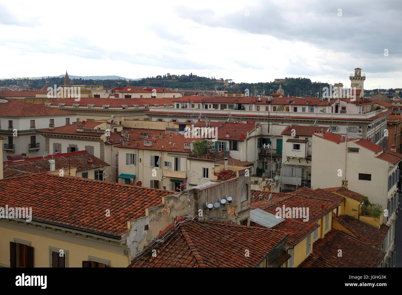 Red roof tops of Florence, Italy from the Duomo Stock Photo - Alamy