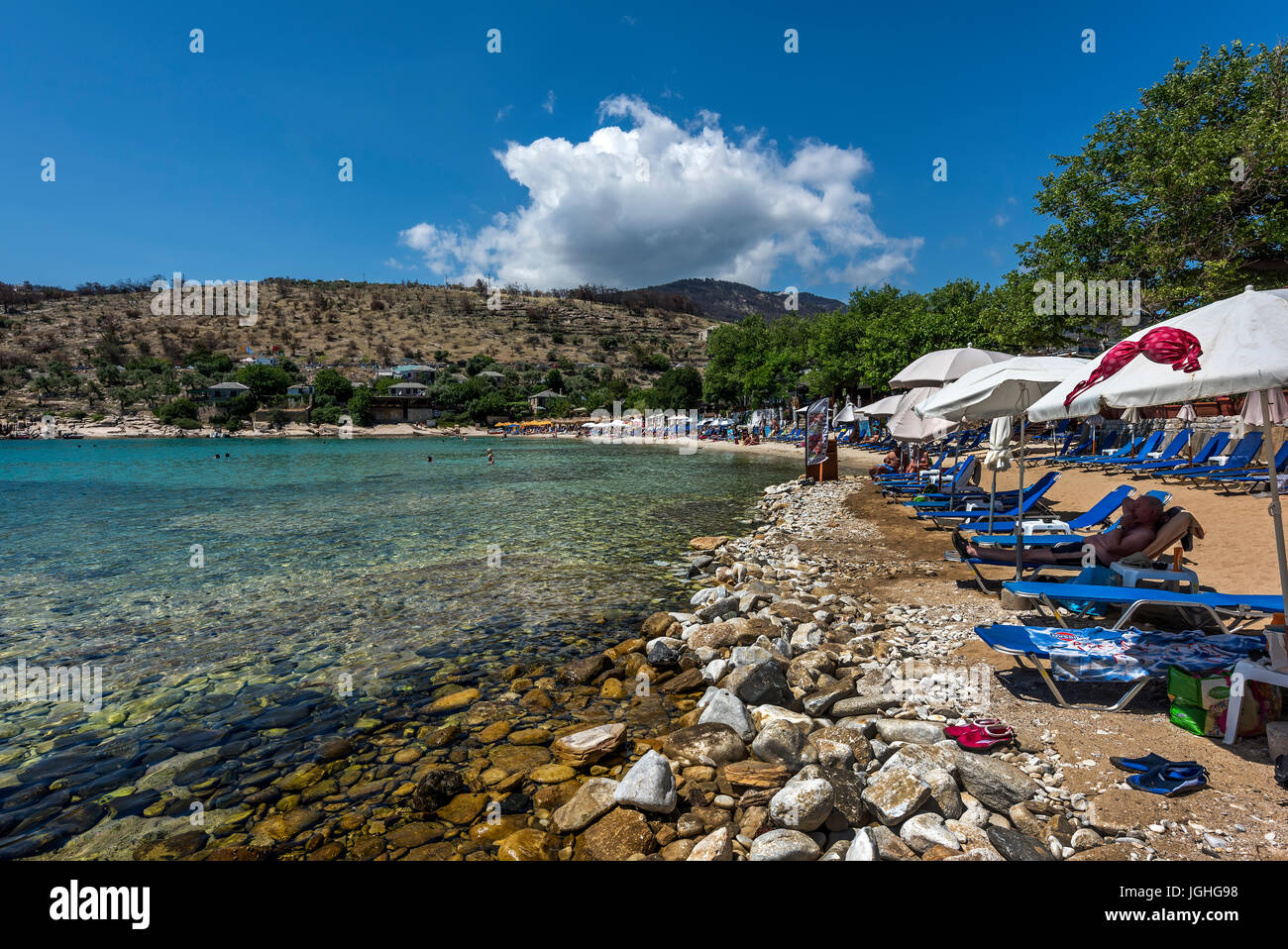 Aliki Beach, Thassos Stock Photo - Alamy