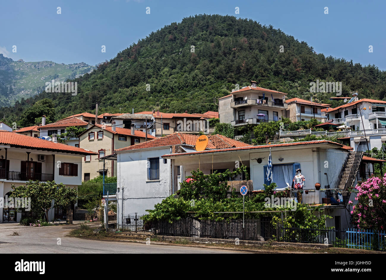 Potamia Village, Thassos Stock Photo - Alamy