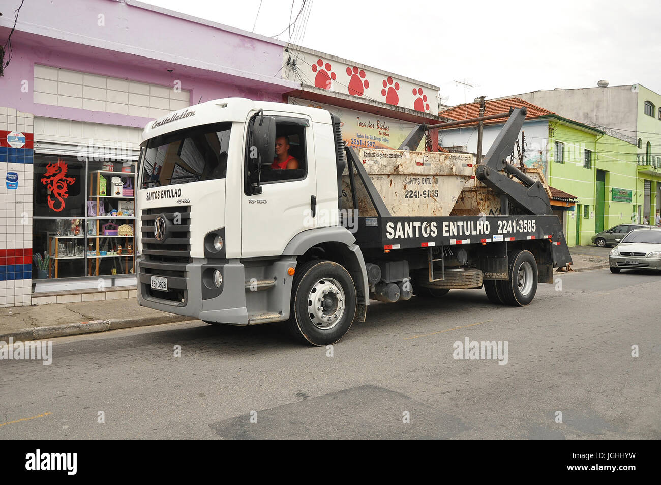 Truck, bucket, winch, Capital, São Paulo, Brazil Stock Photo - Alamy