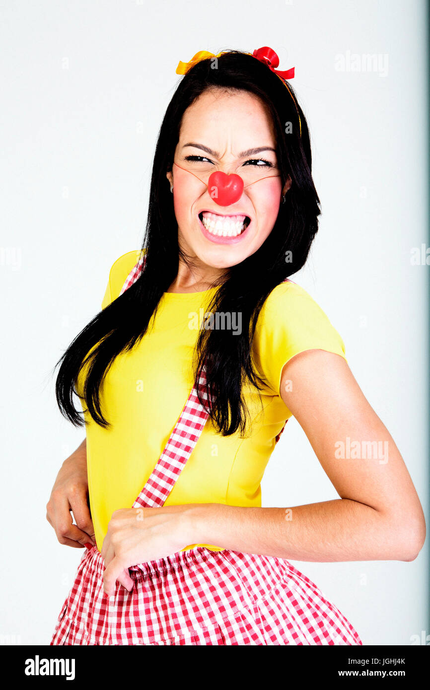 person, woman, clown nose, São Paulo, Brazil Stock Photo - Alamy