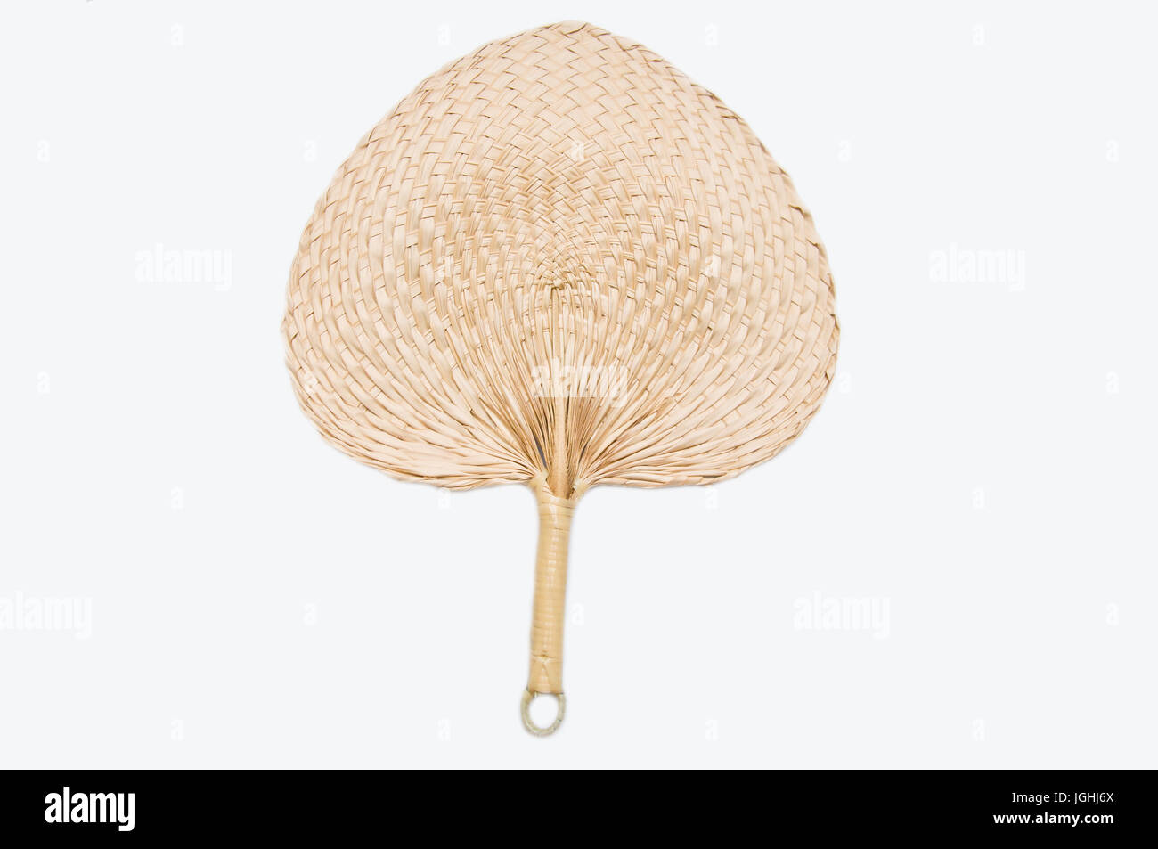 handmade fan from nature on white background Stock Photo - Alamy
