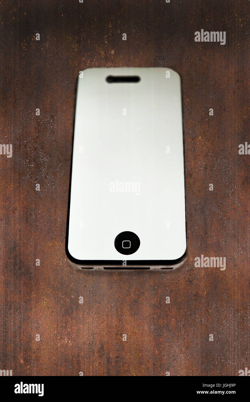 Mobile phone on white background Stock Photo - Alamy