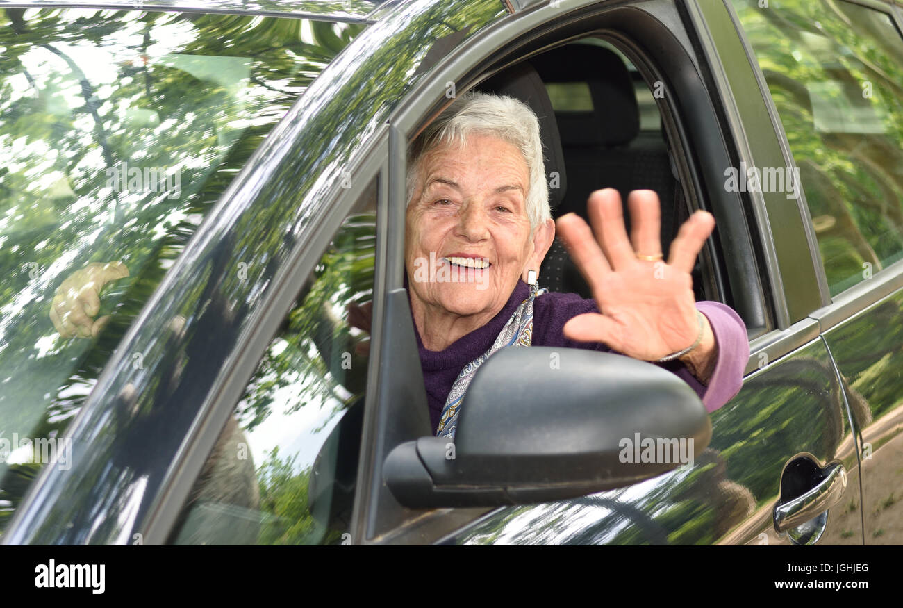 Grandma driving a car hi-res stock photography and images - Alamy