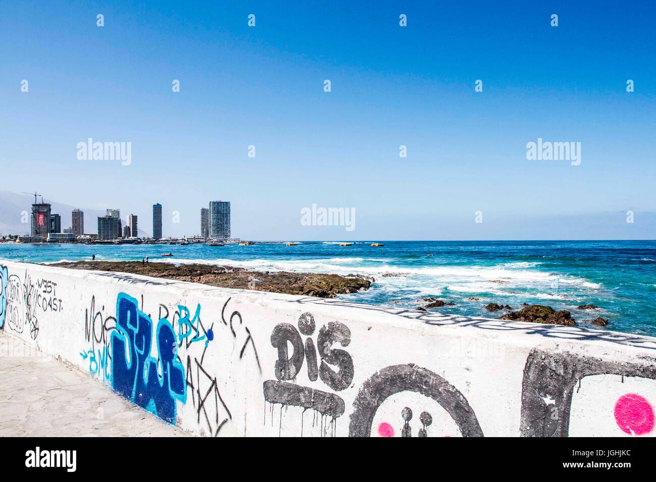 Cavancha Beach (Playa Cavancha). Iquique, Tarapaca Region, Chile. 21.11 ...