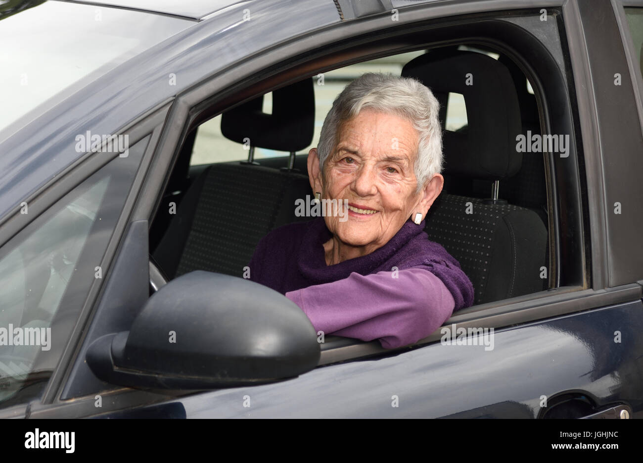 Grandma driving a car hi-res stock photography and images - Alamy