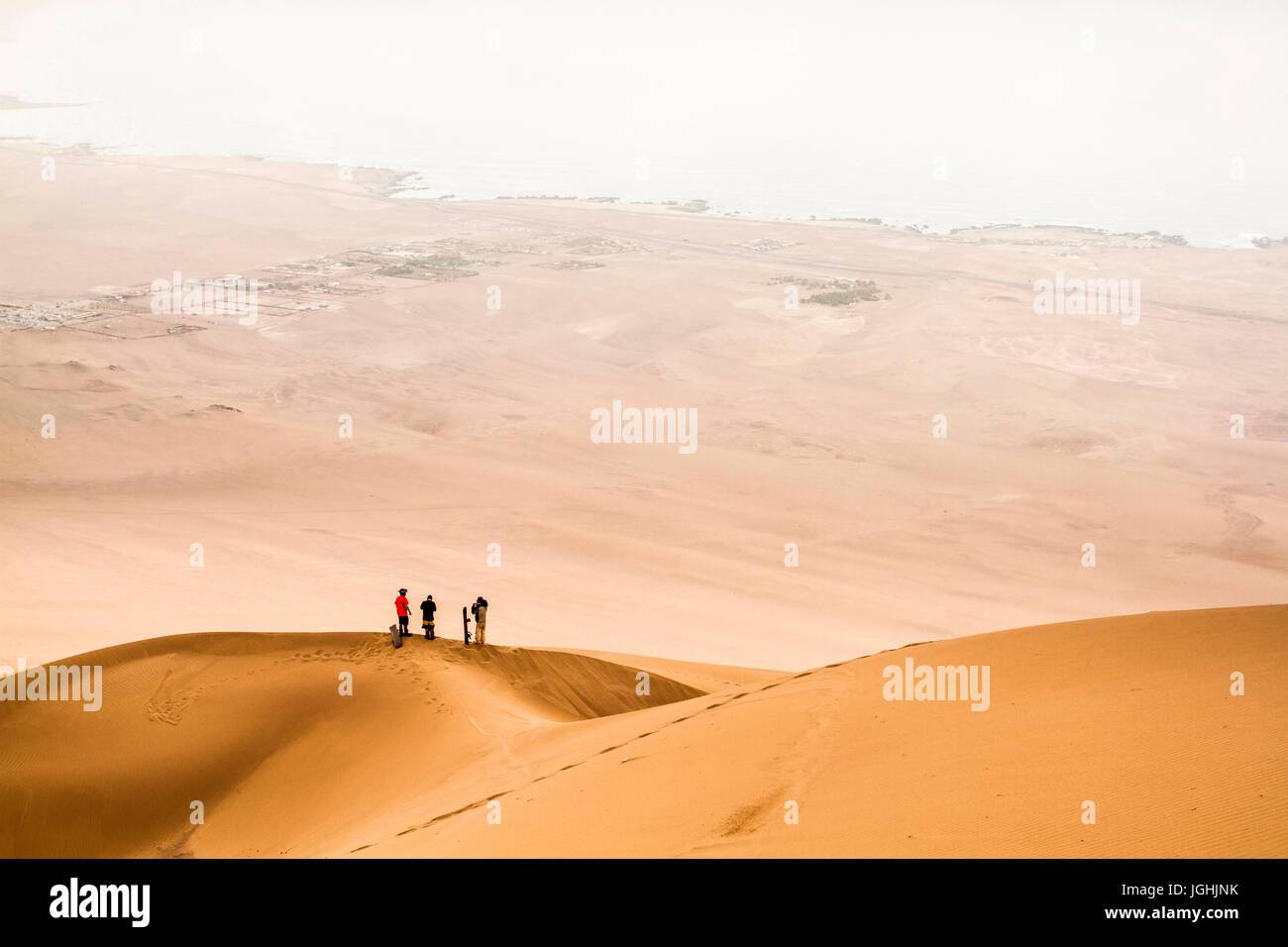 Sandboarding on Atacama Desert. Iquique, Tarapaca Region, Chile. 14.11. ...