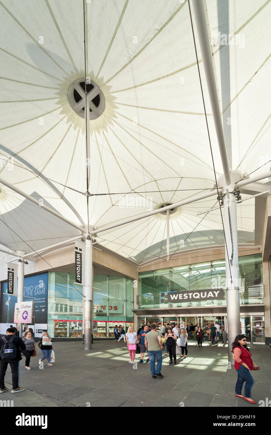 Entrance to WestQuay shopping center, Southampton Stock Photo - Alamy