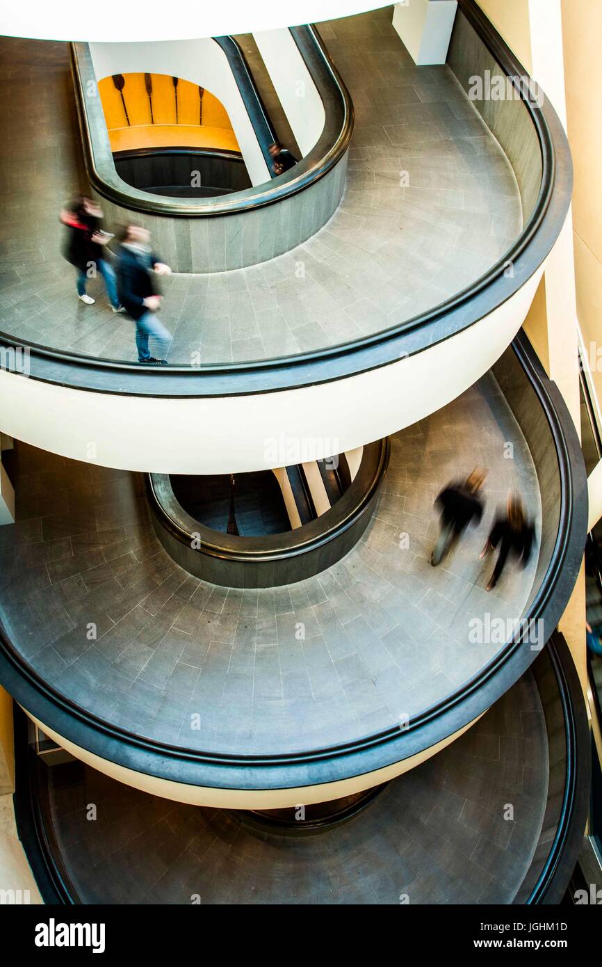 Spiral ramp in Vatican Museum. Vatican City, Vatican City State. 27.12. ...