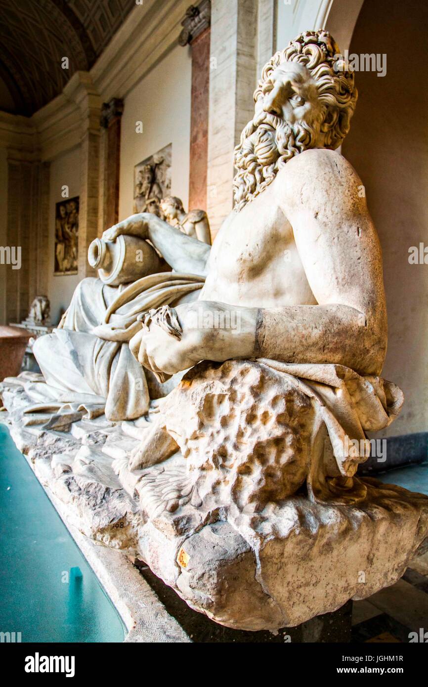 Sculpture "Roman River God", in Vatican Museum. Vatican City, Vatican ...