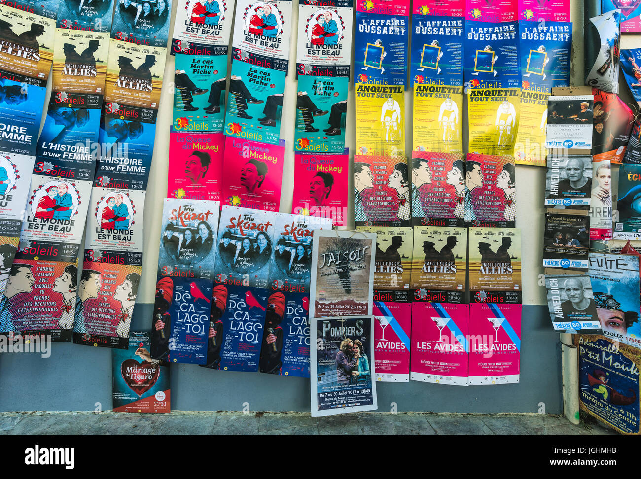 AVIGNON, FRANCE - JULY 5, 2017: Festival d'Avignon affiche/poster ...