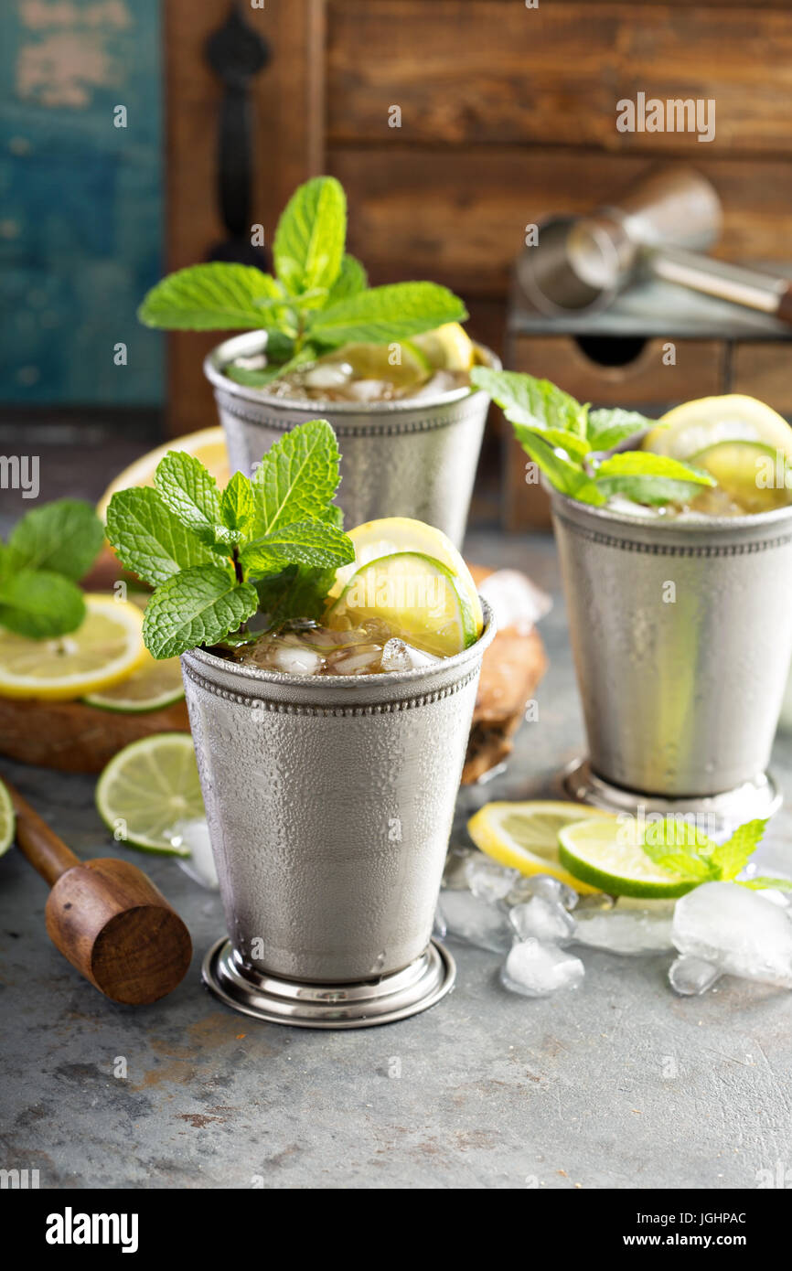 Classic mint julep cocktail Stock Photo - Alamy Classic mint julep cocktail Stock Photo - Alamy