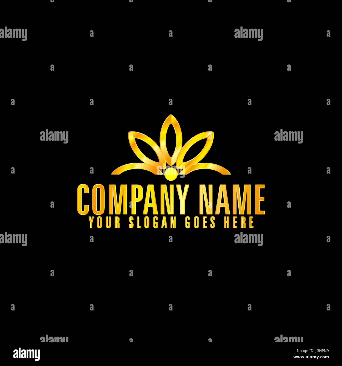 Golden Floral Emblem Stock Vector Image & Art - Alamy