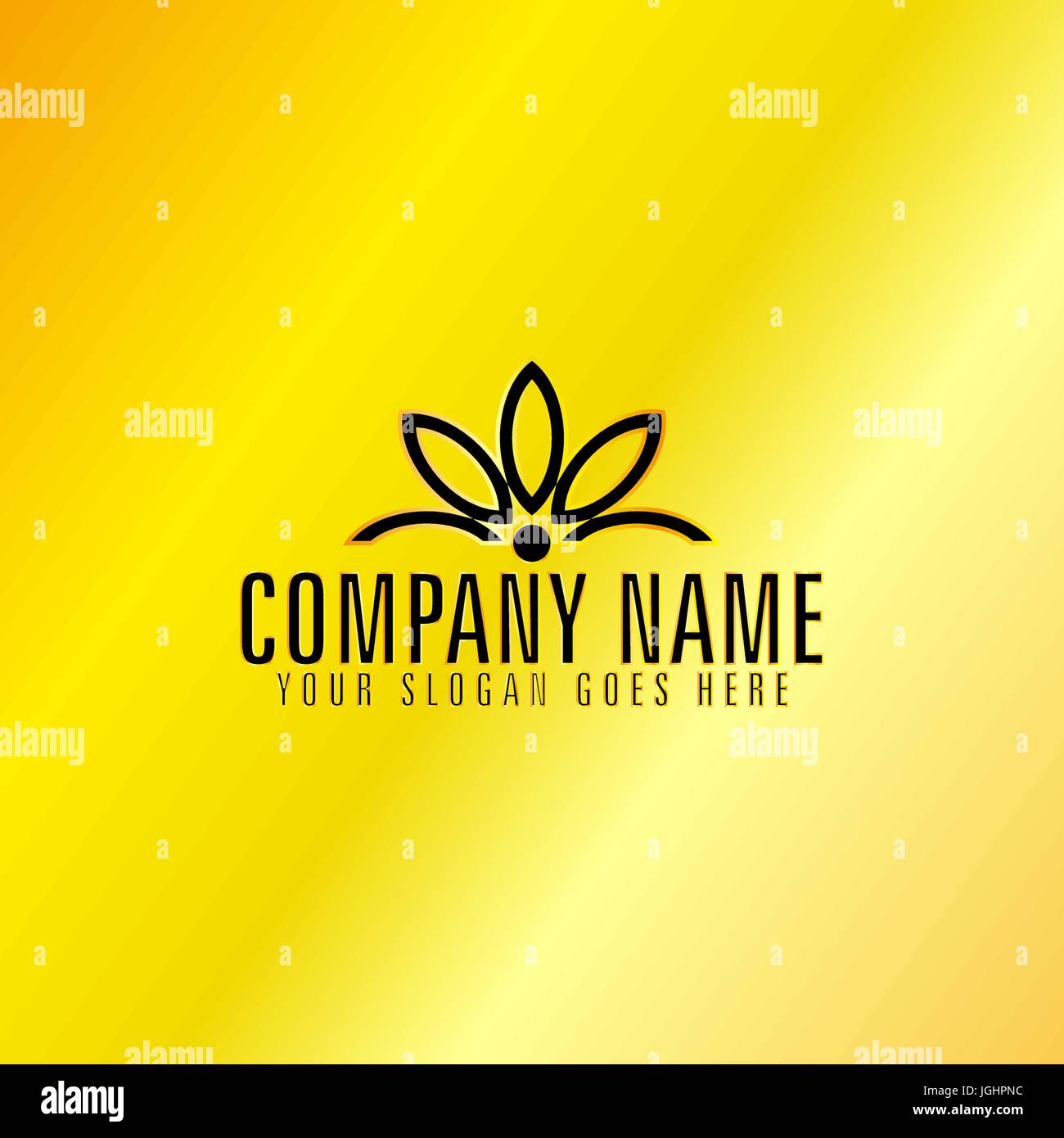 Golden Floral Emblem Stock Vector Image & Art - Alamy