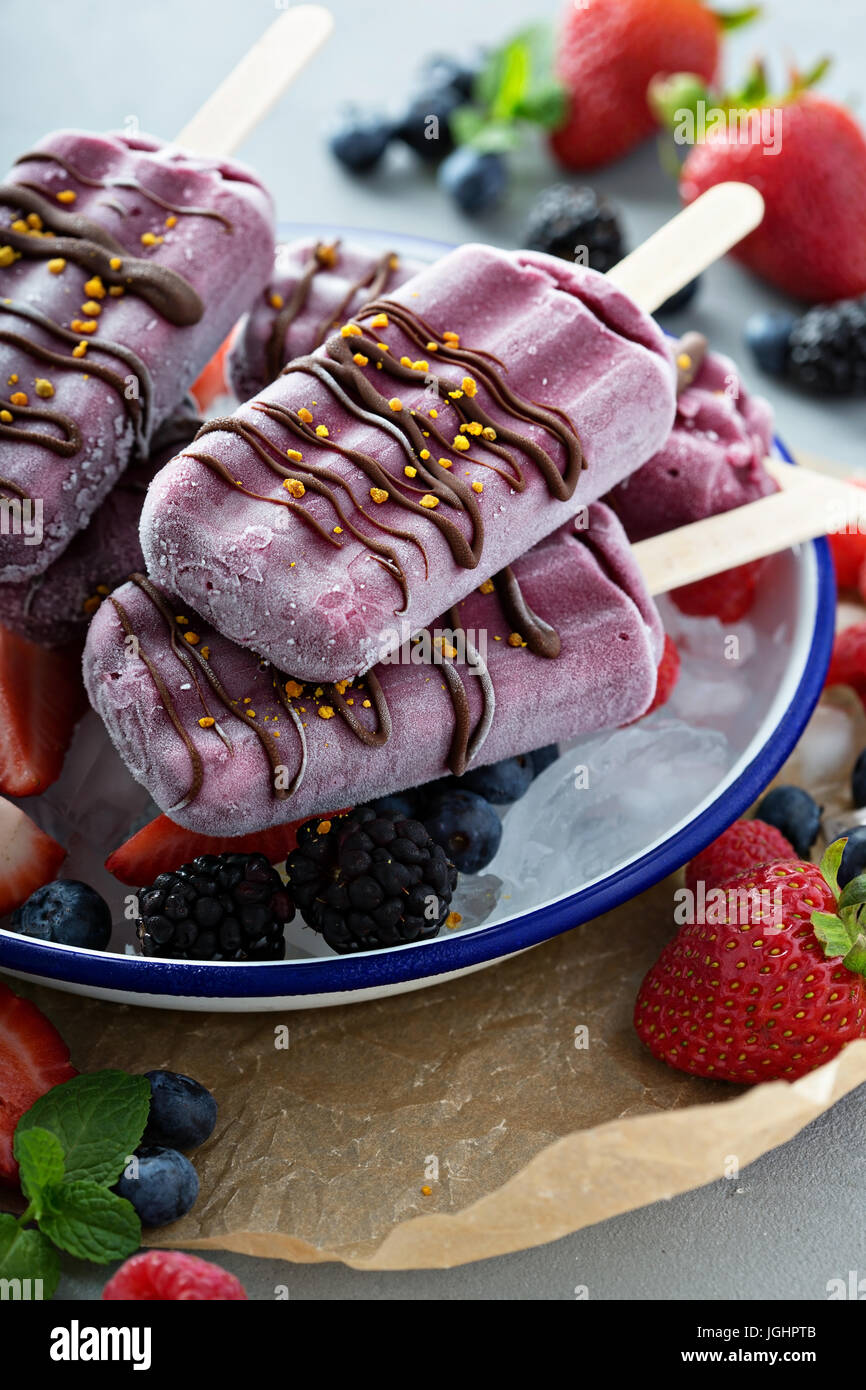 Homemade mixed berry yogurt hi-res stock photography and images - Alamy