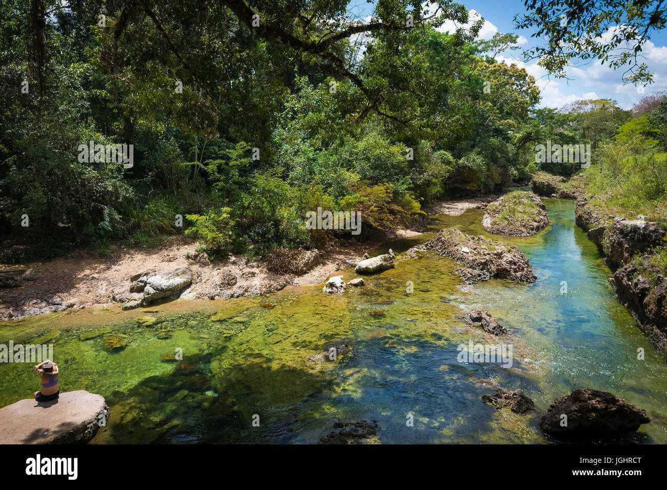 Hidden river in Guatemala Stock Photo - Alamy