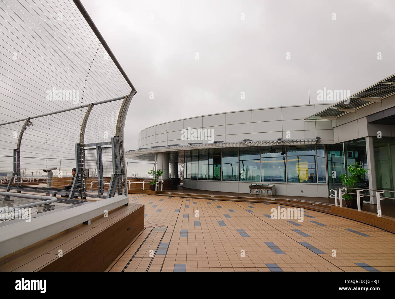 Tokyo, Japan - May 15, 2017. Observatory deck at Haneda Airport in ...