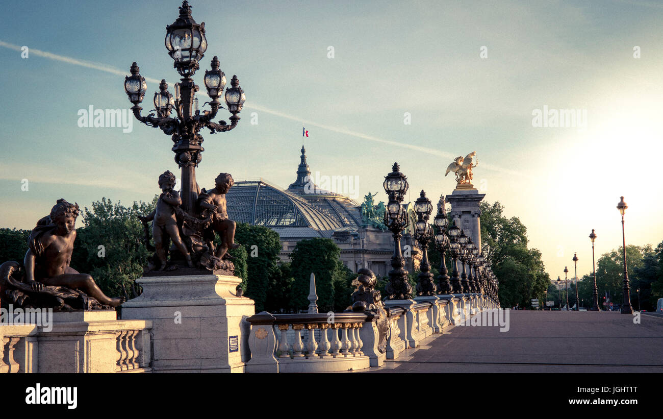 Paris. Alexandre III bridge Stock Photo - Alamy