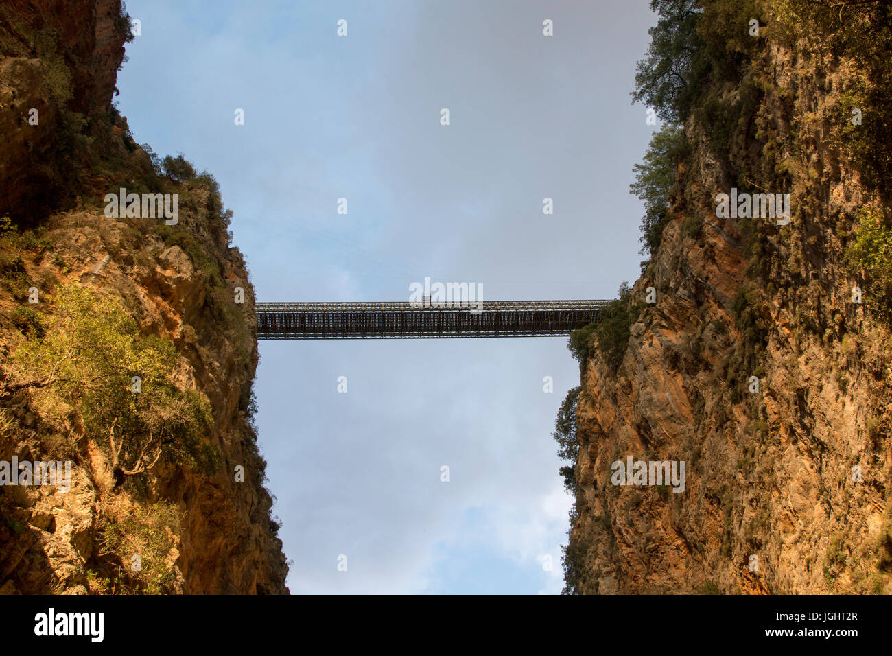 Aradena Gorge is a deep limestone canyon running from the Lefka Ori or ...