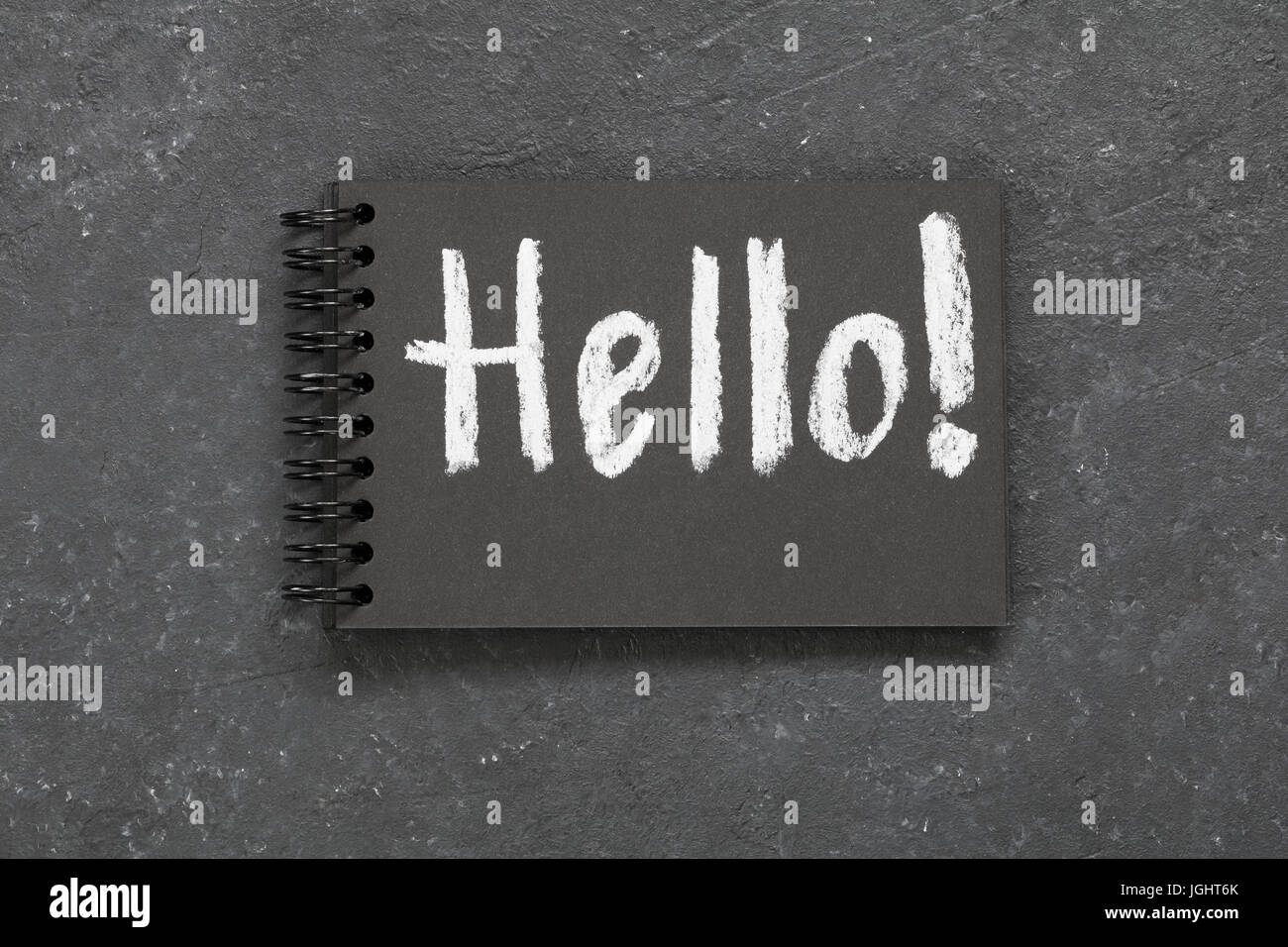 Word hello in notepad hi-res stock photography and images - Alamy
