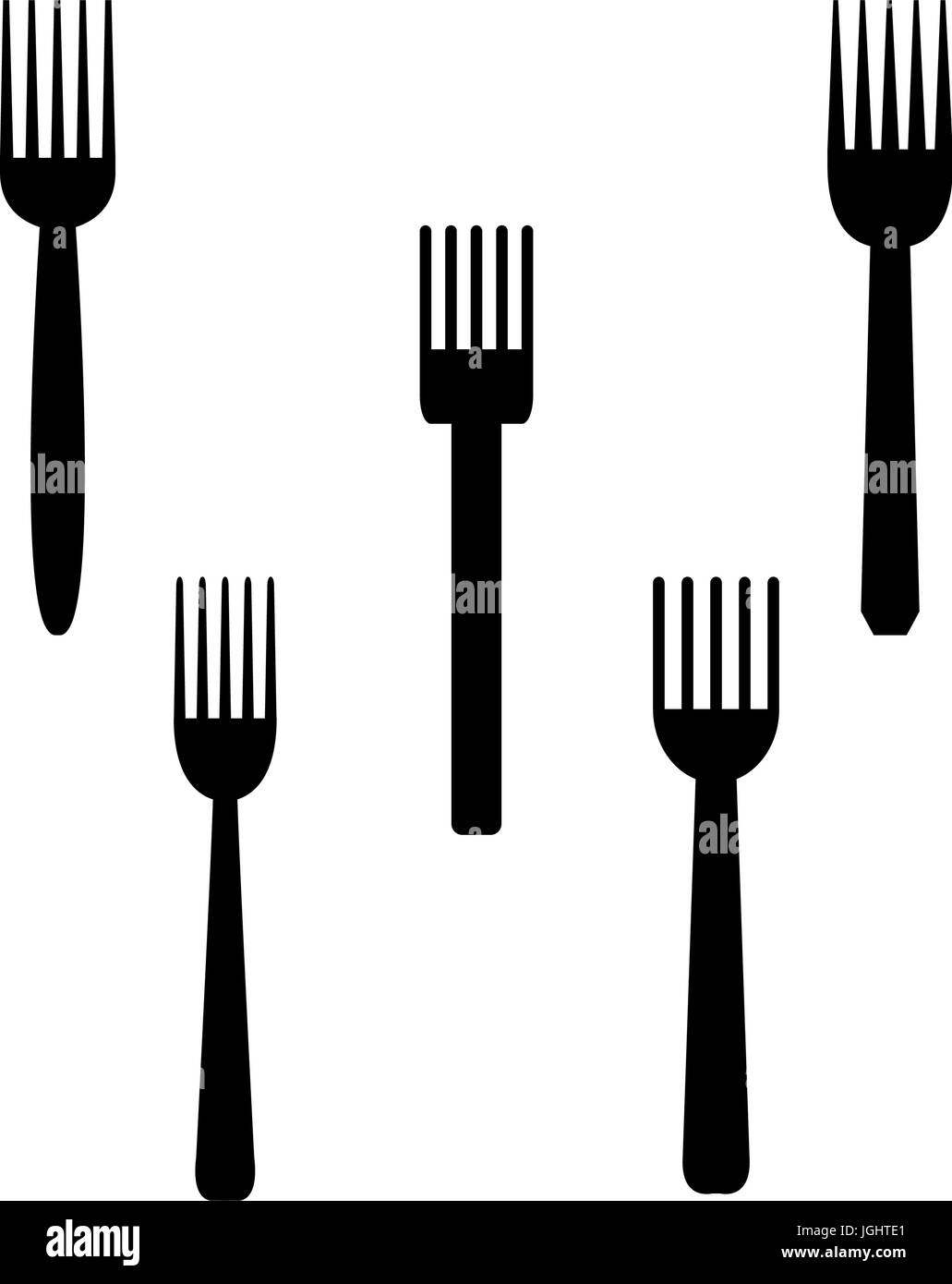 Set of fork icons Stock Vector Image & Art - Alamy