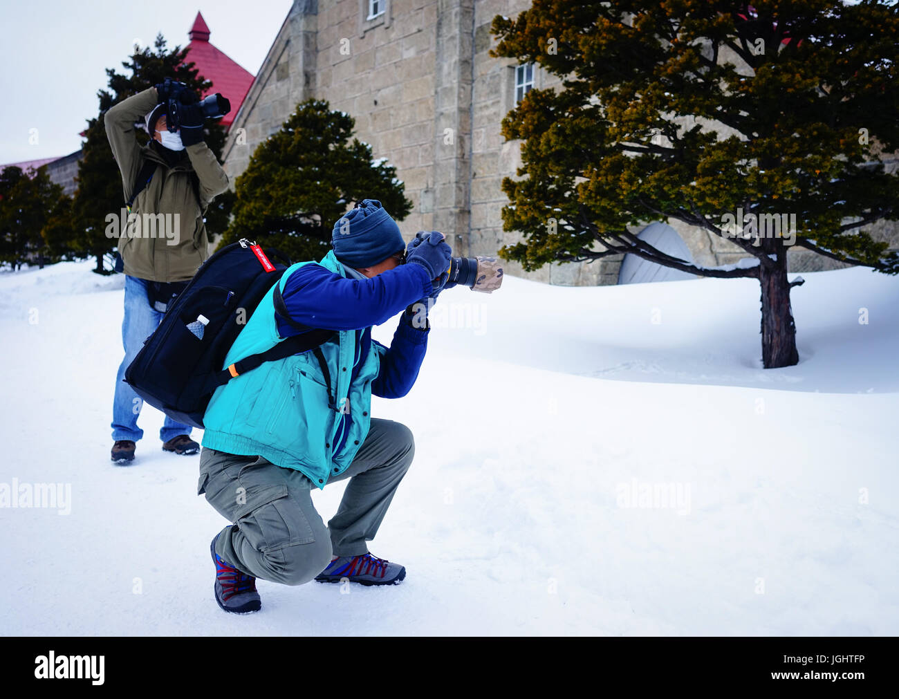 Yoichi, Japan - Feb 4, 2015. People visit the Yoichi Distillery at ...