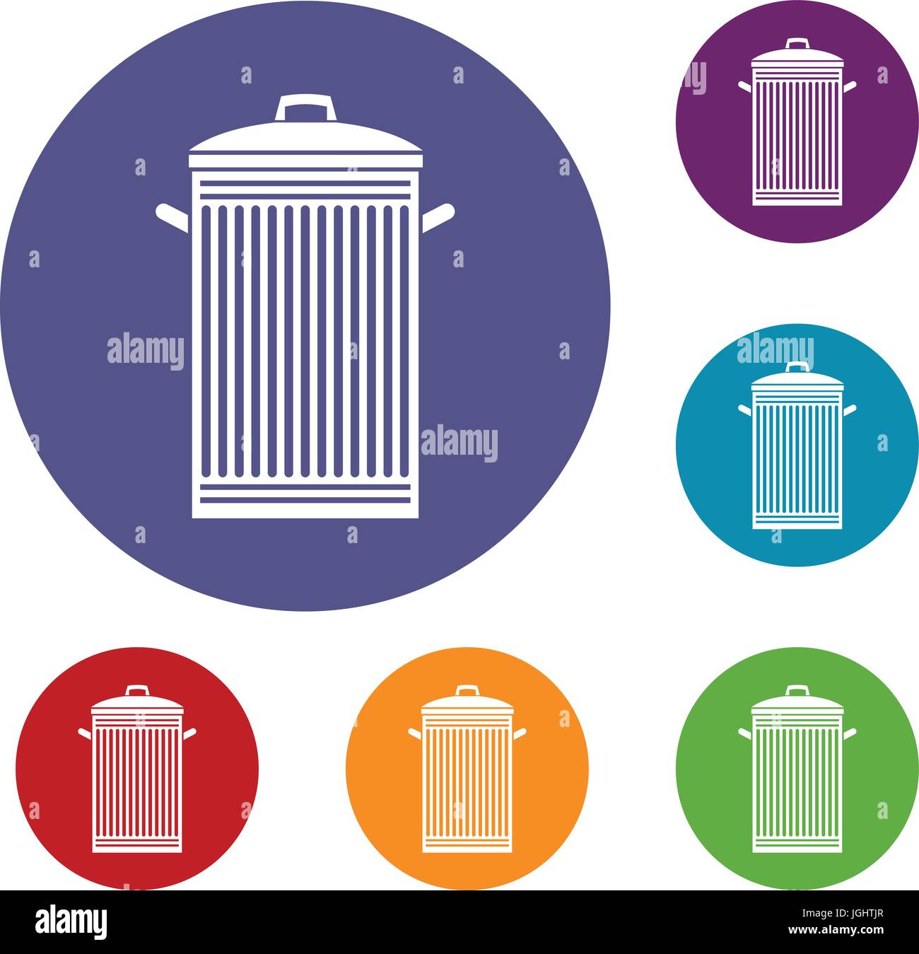 Trash can icons set Stock Vector Image & Art - Alamy