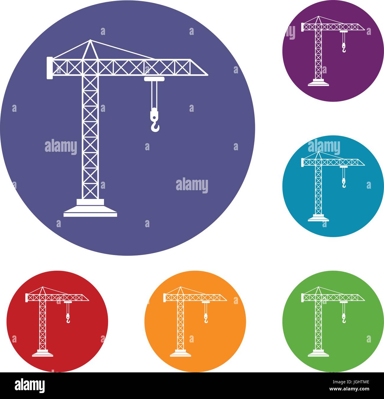 Construction crane icons set Stock Vector Image & Art - Alamy